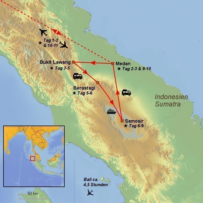 Sumatra-Höhepunkte – Buchen Sie ein 11-tägiges Sumatra-Abenteuer!